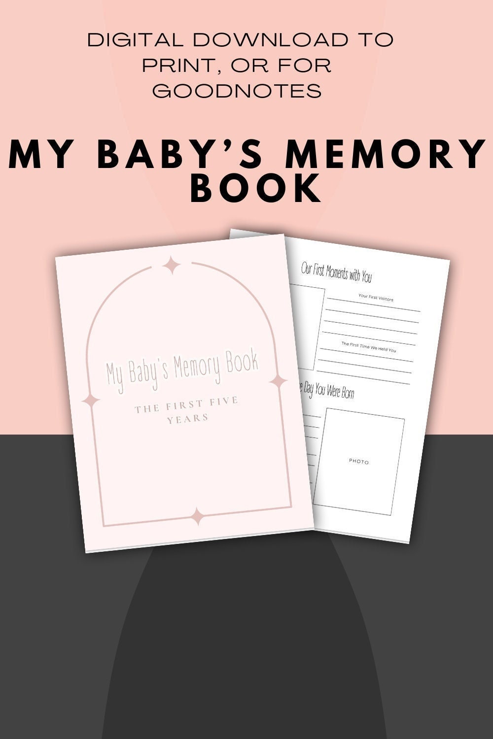 Baby's First Memory Book Printable | 87 Pages | Digital Baby Memory ...