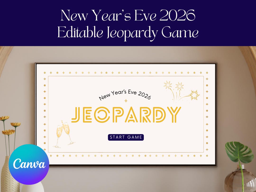 New Year’s Eve Jeopardy Game | Printable NYE Trivia Game | Digital ...