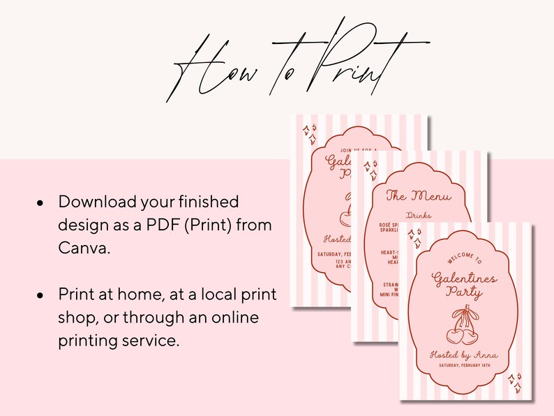 Galentine’s Party Bundle | Editable Invitation, Welcome Sign, Menu ...