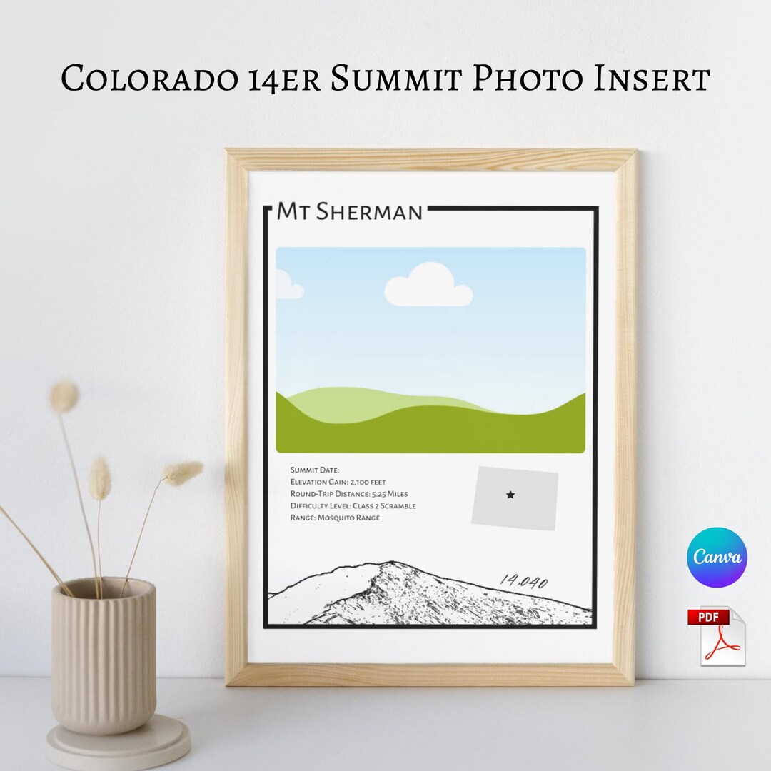 Mt Sherman Summit Photo Insert - Etsy