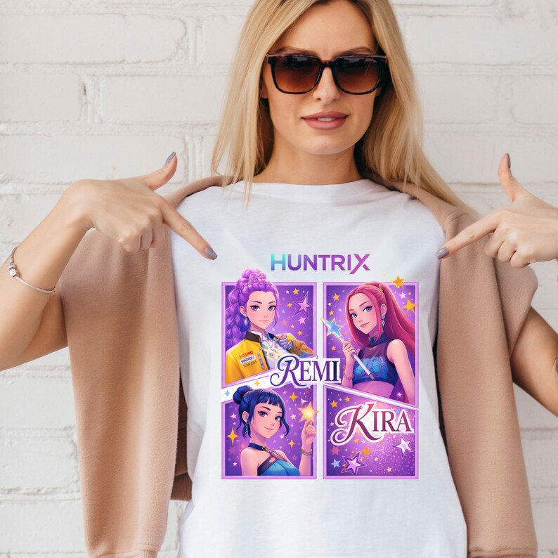 Huntrix Kpop Demon Hunters PNG SVG, Idol Group Shirt Design (digital ...