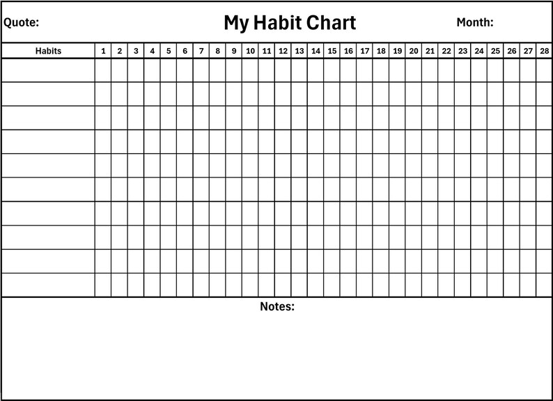 Minimalistic Printable Habit Tracker Bundle - Etsy