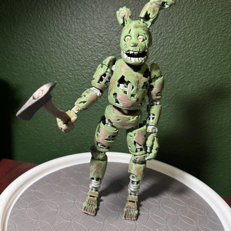 3d Printed Springtrap Action Figure - Etsy