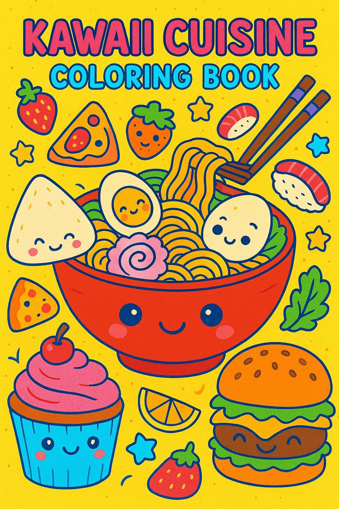 Food Coloring Book Printable – World Cuisine for Kids and Adults, All ...