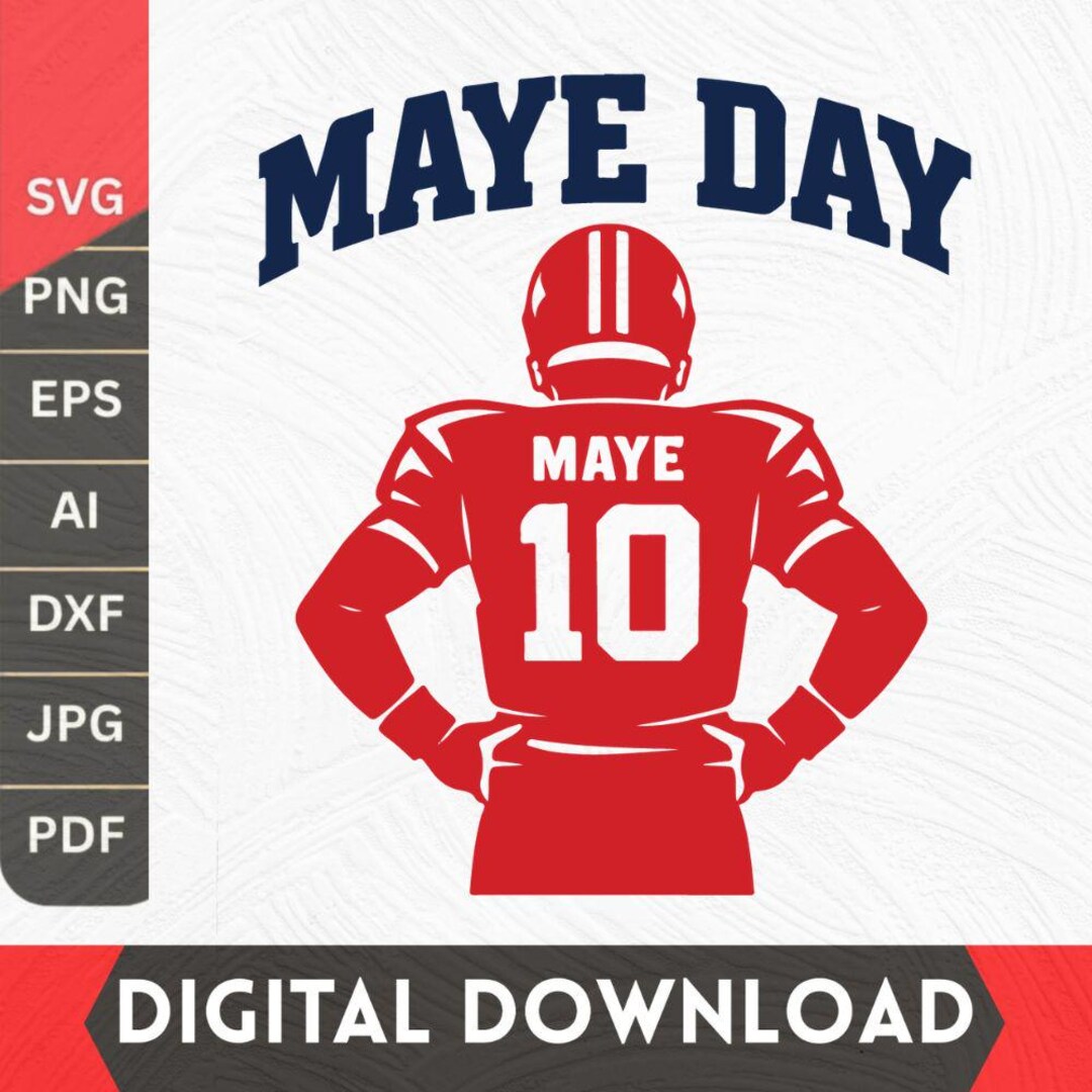 Drake Maye New England Football SVG PNG, Football Lovers, Football ...