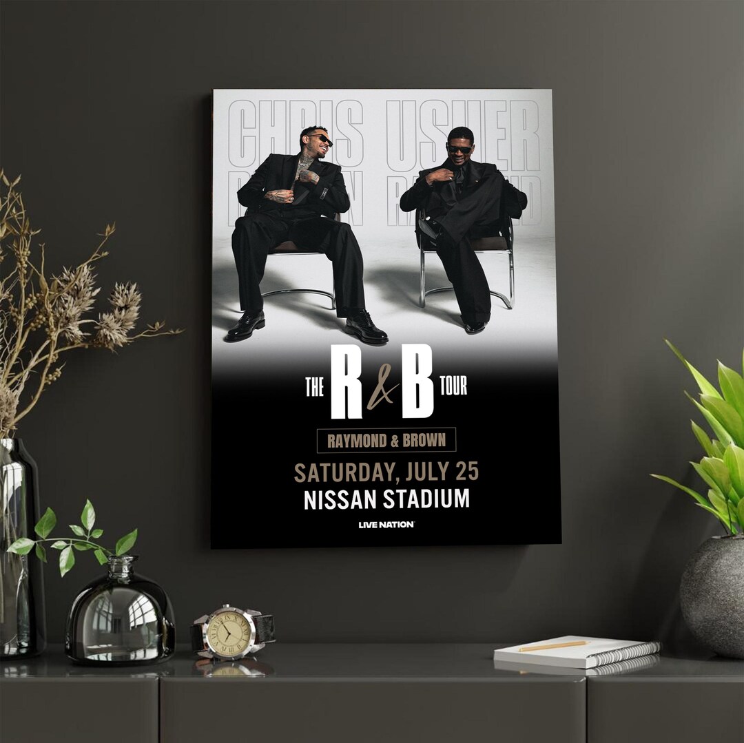 Usher and Chris Brown The RnB Tour Poster, Raymond and Brown Tourdaten ...