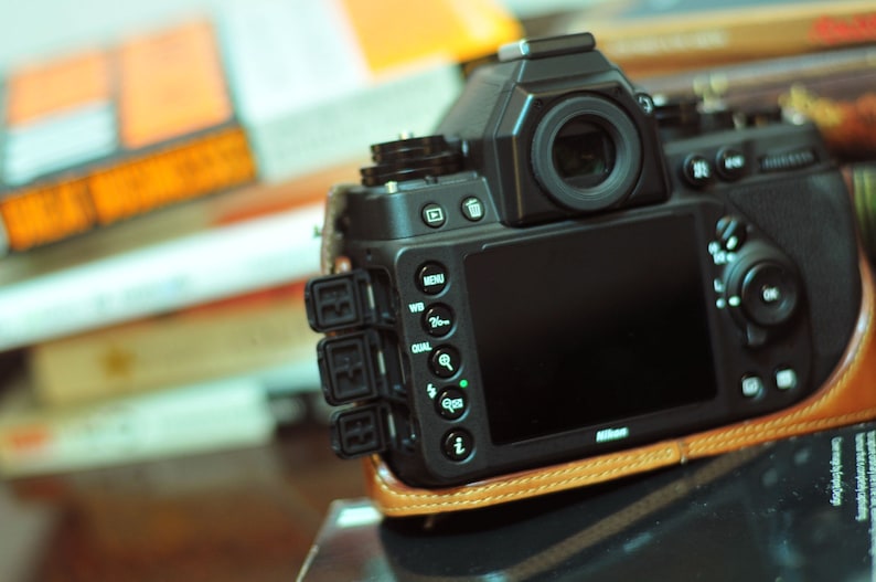 Nikon DF Leather Case Vintage Brown Half Case Strap - Etsy