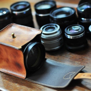 Leather Case for Assorted Camera Lens , Lens Bag , Lens Storage - Etsy