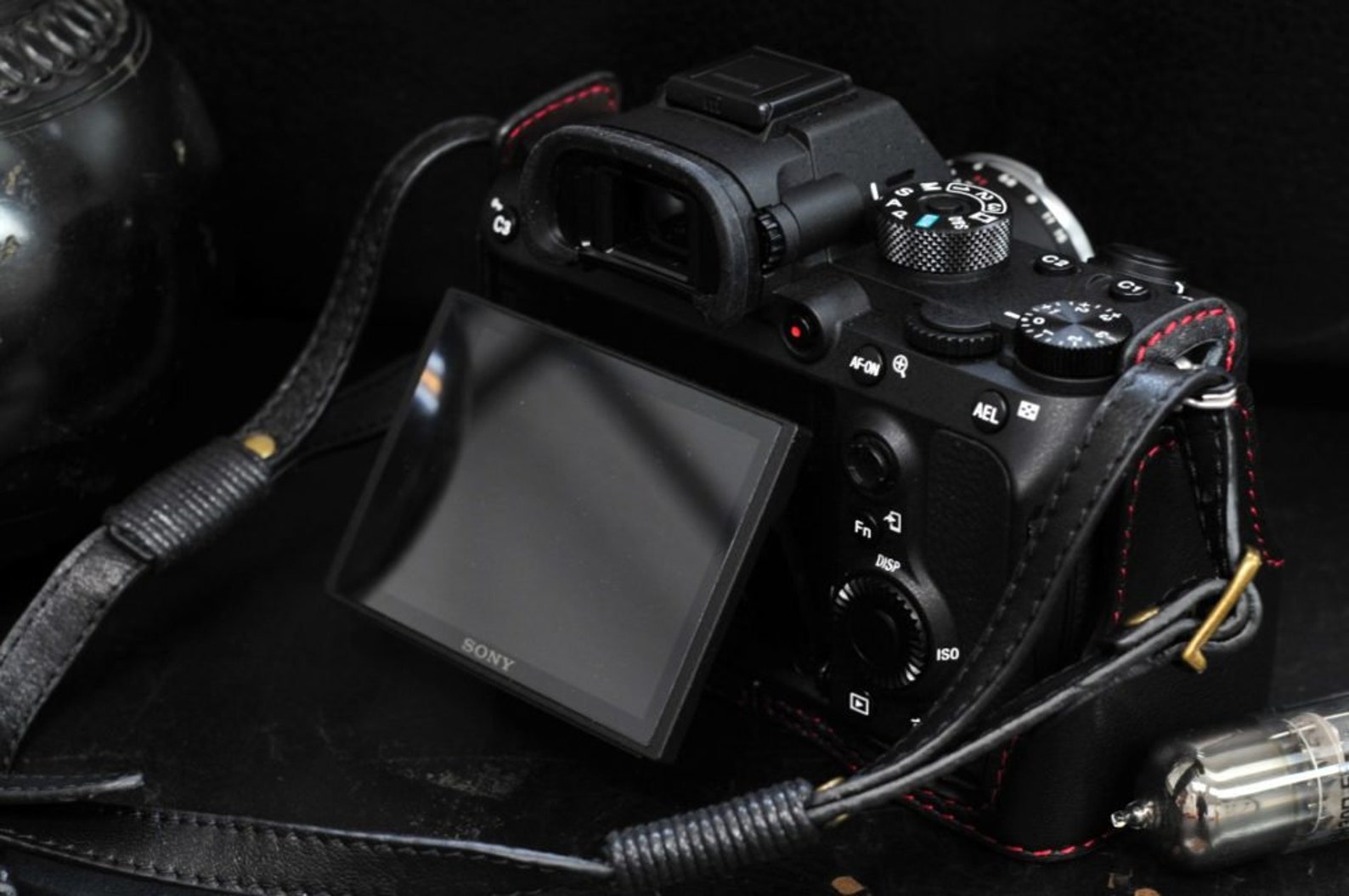SONY A7R3 A73 A7iii Leather Case ,royal Blue or Black Half Case & Strap ...