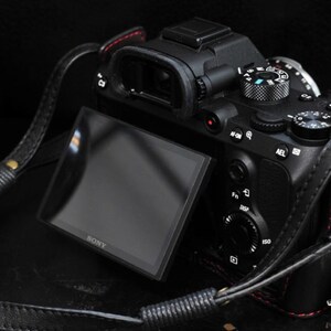 SONY A7R3 A73 A7iii Leather Case ,royal Blue or Black Half Case & Strap ...
