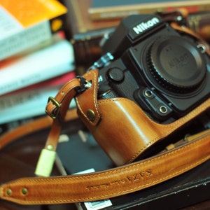 Nikon DF Leather Case , Vintage Brown Half Case + Strap - Etsy