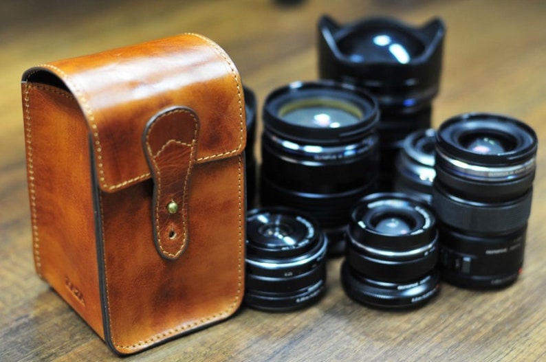 Leather Case for Assorted Camera Lens Lens Bag Lens - Etsy