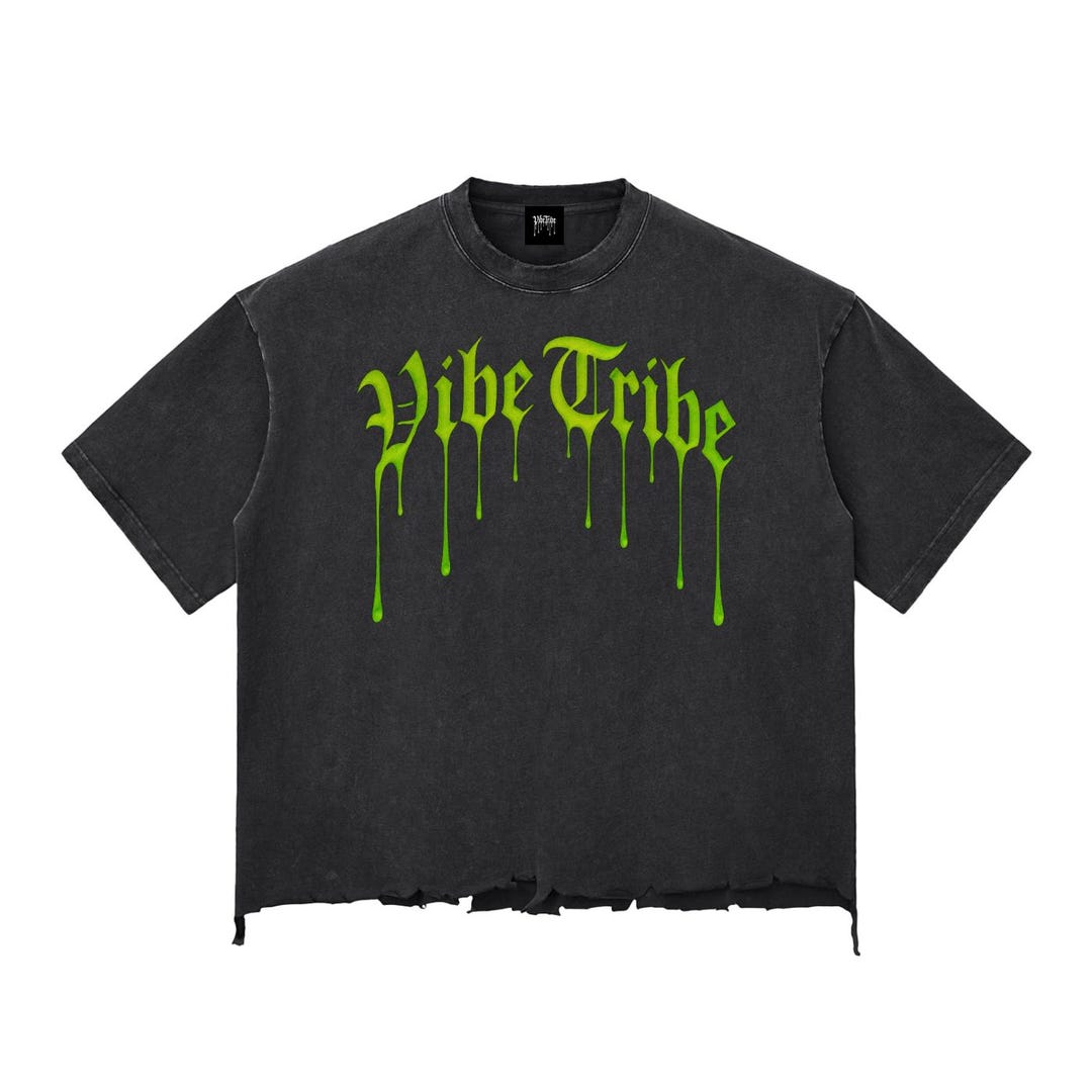 Vibe Tribe Slime Drip Boxy Tee – Unisex Streetwear Gothic Shirt - Etsy