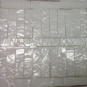 BORDERS KRINKLE Milk Glass White Glass Mosaic Tile J6 - Etsy