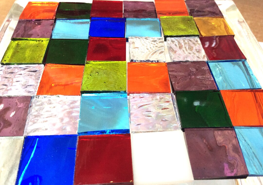 3/4 GRAB BAG TRANSPARENT Mosaic Mix Multicolor Stained - Etsy