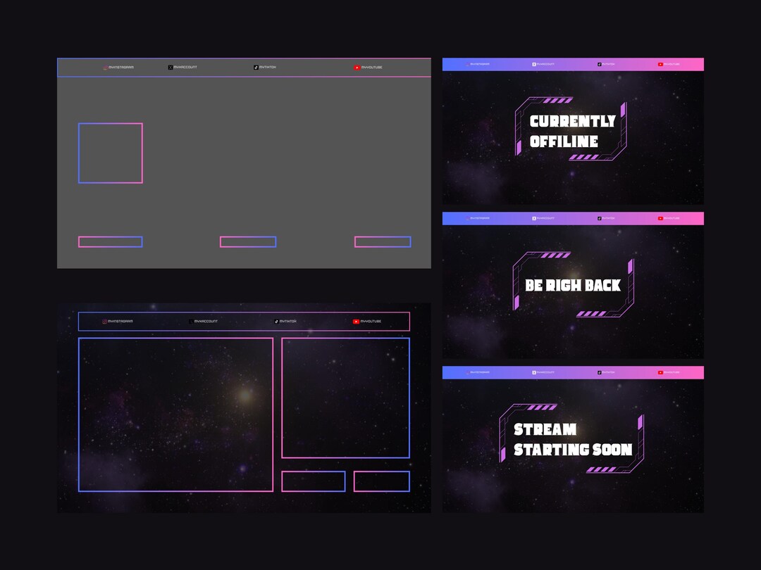 Space Theme Twitch Overlay - Etsy