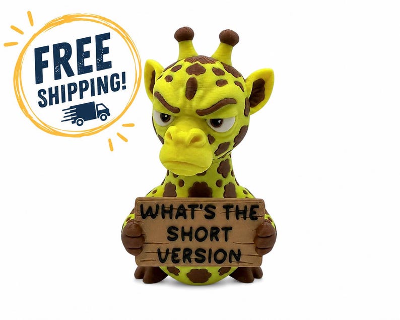 What's the Short Version? Giraffe With Attitude | Funny Desk Decor ...