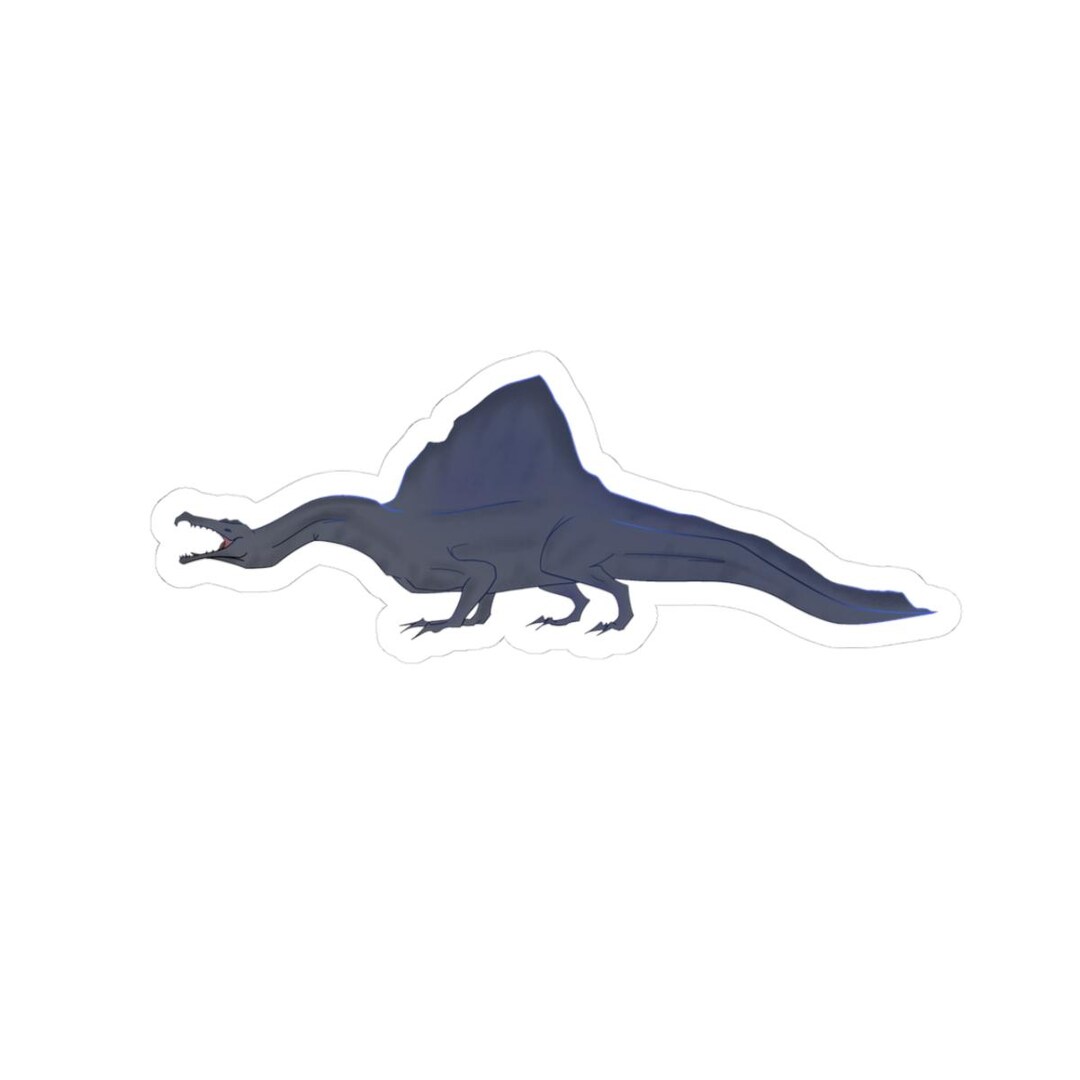 Spinosaurus Illustration Sticker | Kiss-cut Dinosaur Decal - Etsy