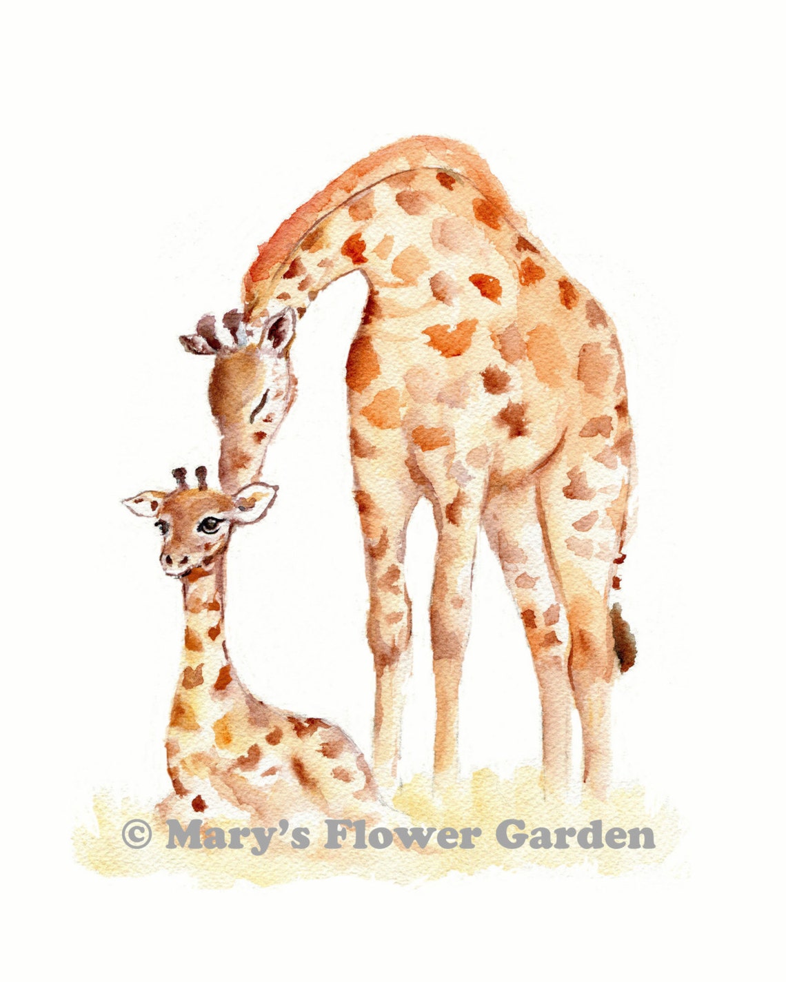 Baby Nursery Decor Giraffe Print Giclee Print Baby Giraffe - Etsy