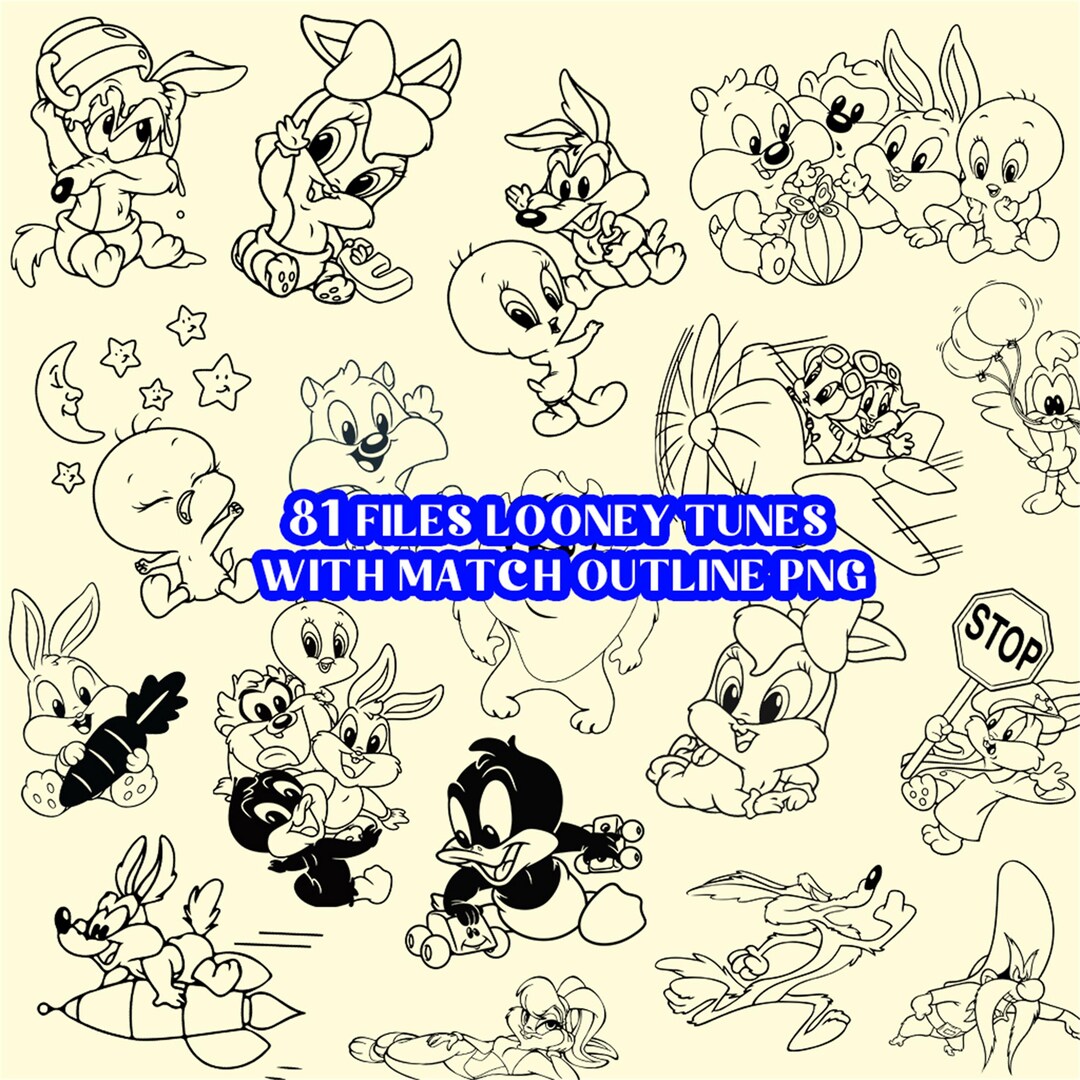 200+ Amusing, Cartoon SVG/PNG Files, Vintage Cartoon Clipart Set ...