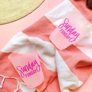 Sunday Funday Cups Brunch Favors Pool Party Cups Sunday Fun Day ...