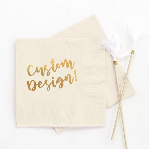 Personalize Company Cocktail Napkins - Etsy