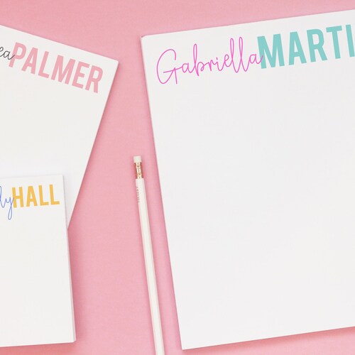 Personalized Notepad With Name Girls Custom Note Pad to Do | Etsy