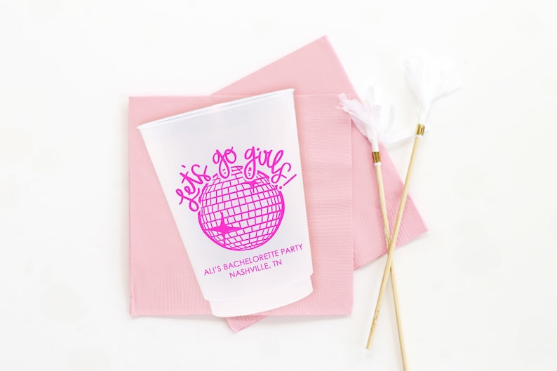 Personalized Disco Cowgirl Party Cups: Last Disco Bachelorette Favors ...