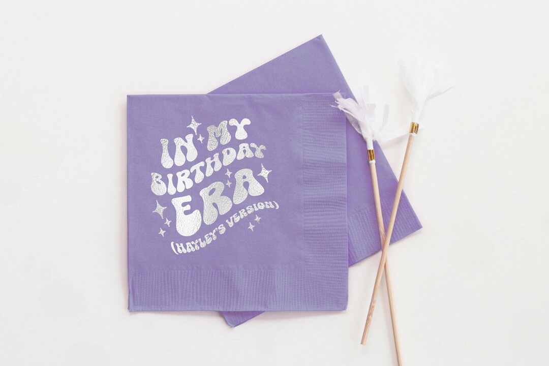 Eras Tour Birthday Party Napkins Personalized - Swiftie Party ...