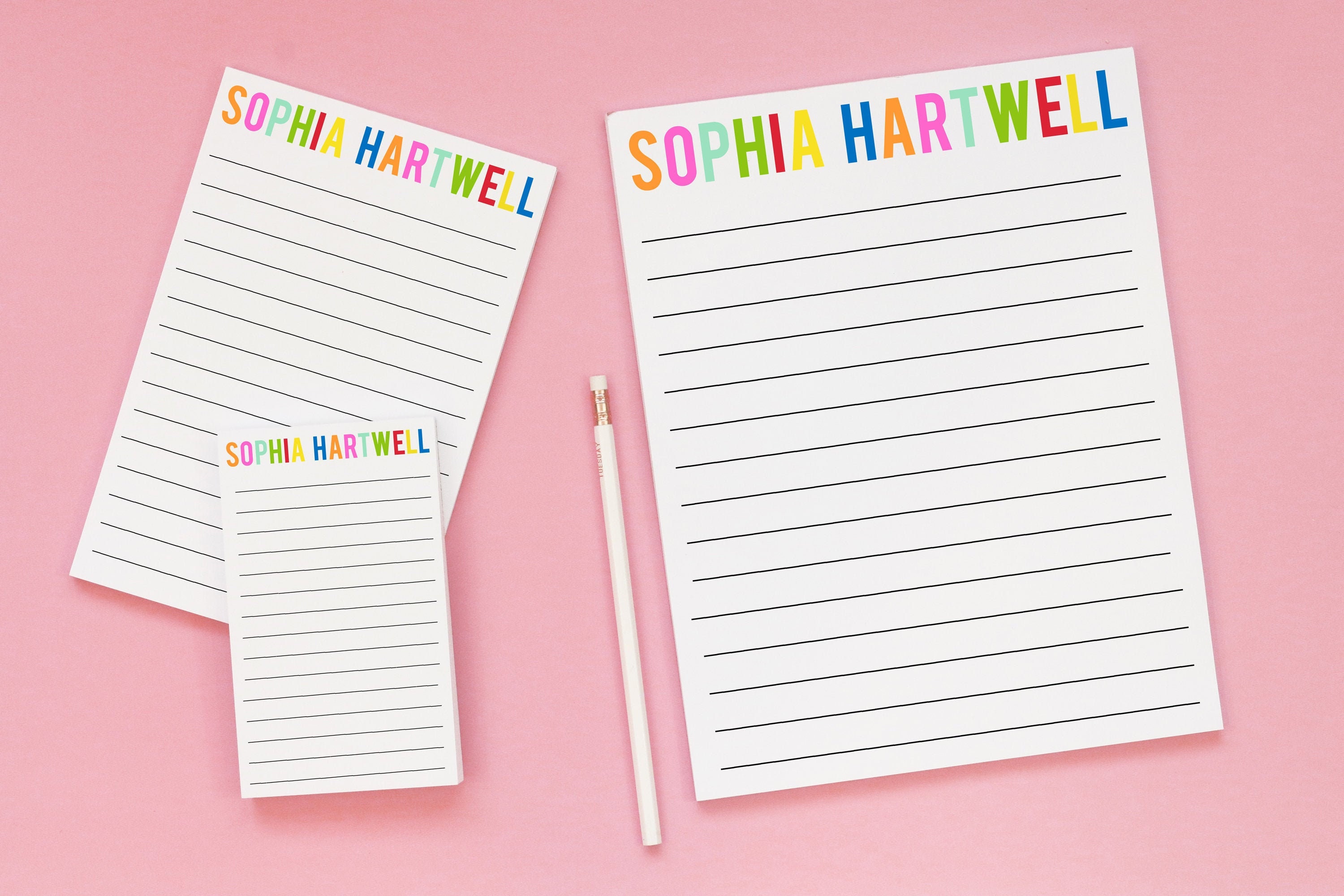 Personalized Notepad for Kids Girls Lined Writing Paper With - Etsy