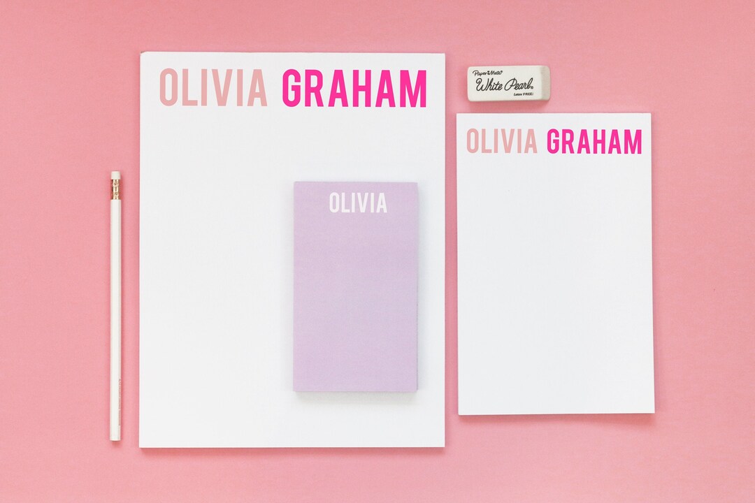 Personalized Notepad With Name - Girls Custom Note Pad - to Do List ...