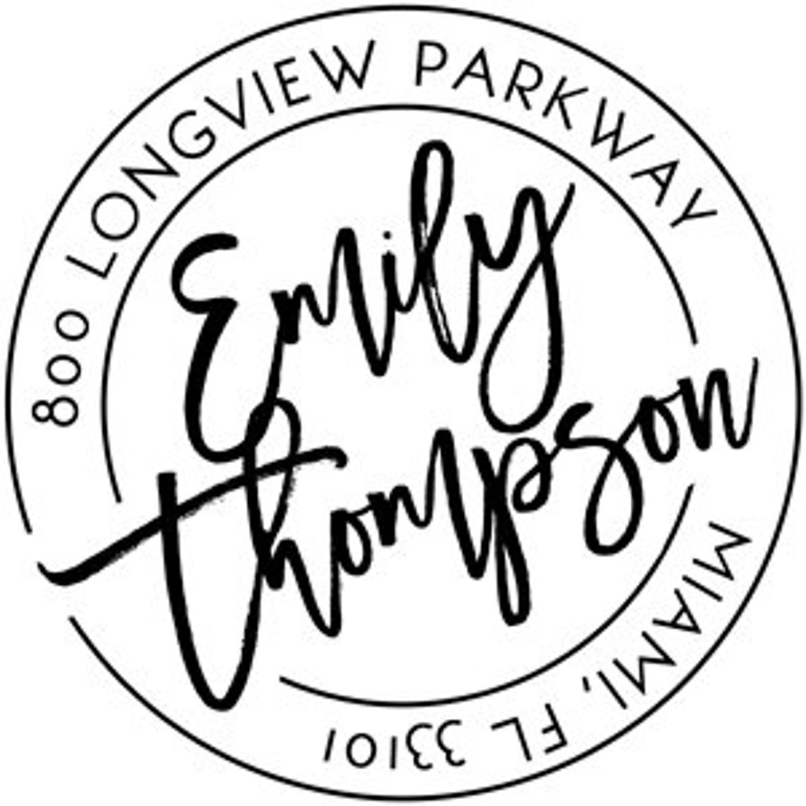 Round Return Address Stamp Personalized Self Inking Circle | Etsy