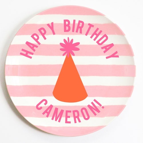 Personalized Melamine Plate for Girls Birthday Gift Ideas - Etsy