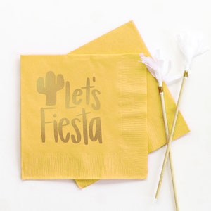 Fiesta Napkins Birthday Party Cocktail Napkins Mexican Themed Napkins ...
