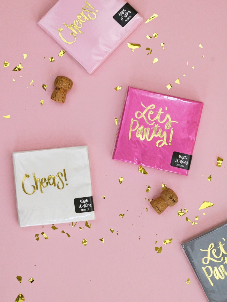 Birthday Napkins Cheap Cocktail Napkins for Bar Cart Hostess - Etsy