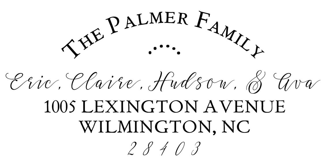 Self Inking Family Return Address Stamp Personalized Address | Etsy