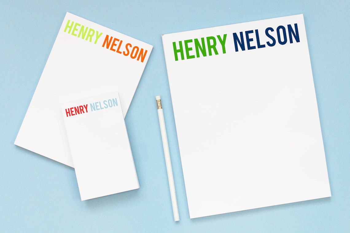 Custom Name Notepads Personalized Notepad for Boys to Do - Etsy