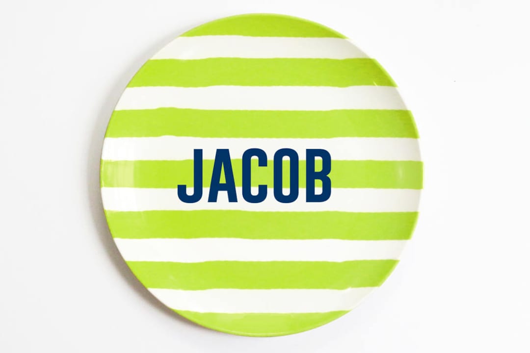 Personalized Plates for Boys Kids Melamine Plate Custom Child's Plate ...