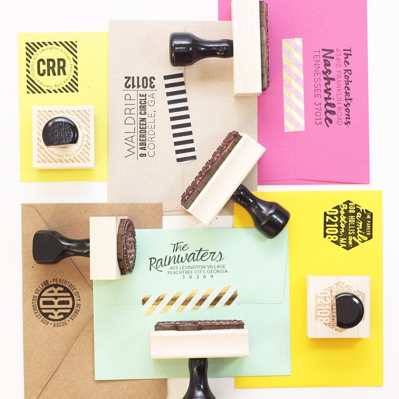 Self Inking Return Address Stamp Modern Address Stamp for - Etsy