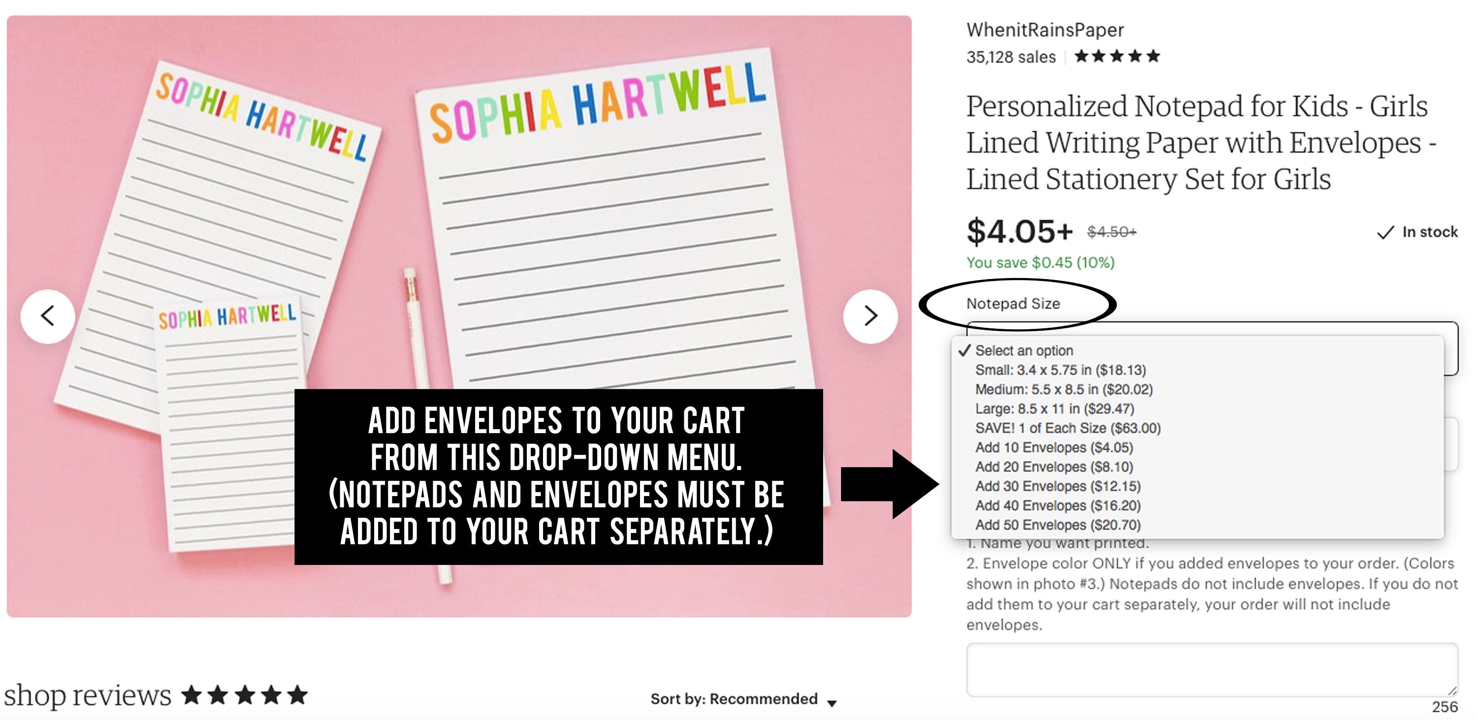 Personalized Notepad for Kids Girls Lined Writing Paper With - Etsy