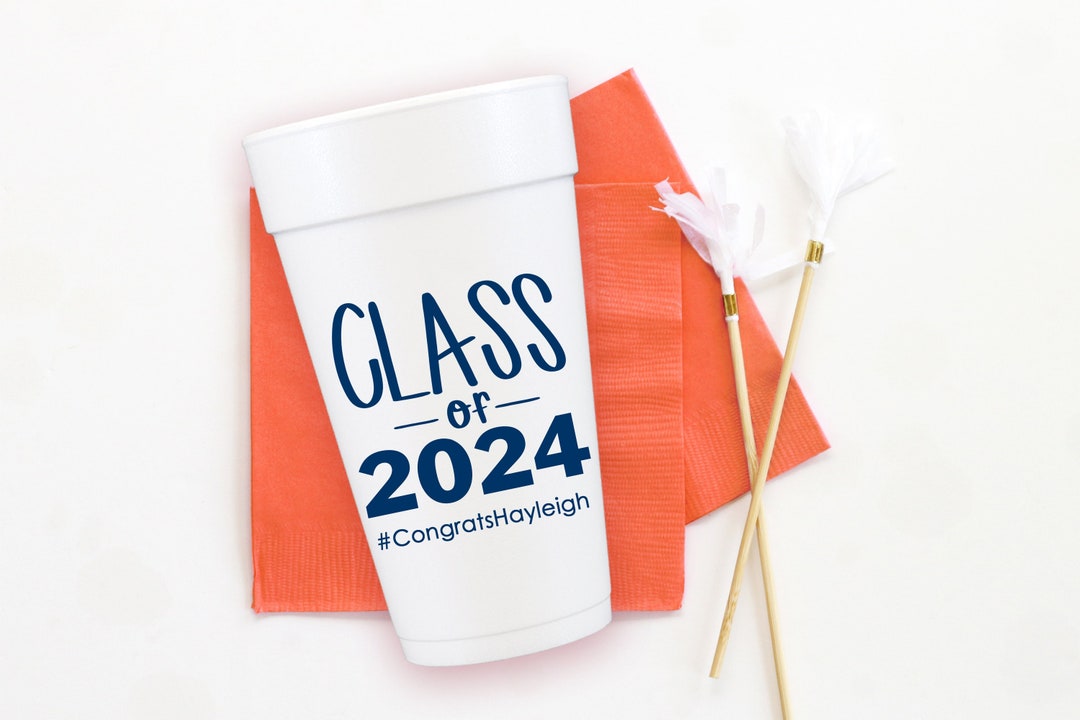 Custom Graduation Party Cups, Class of 2025 Decorations, Personalized ...