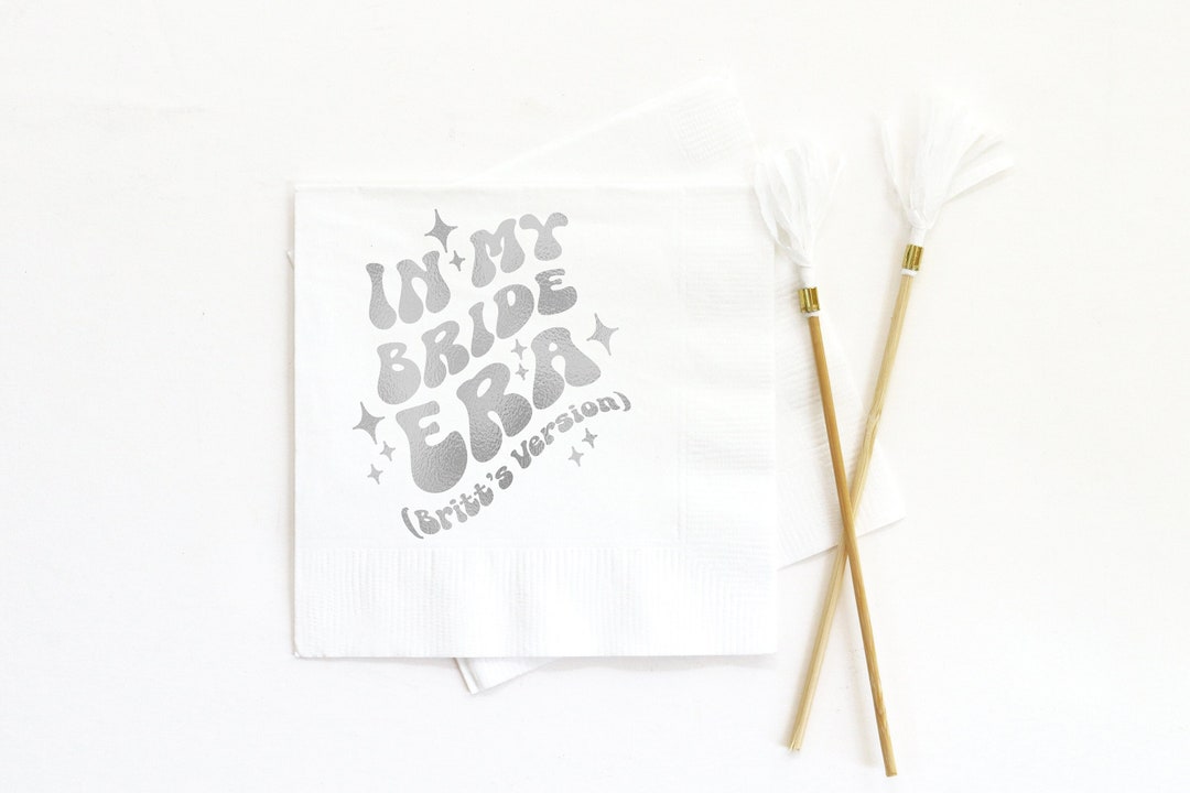 In My Bride Era Personalized Bachelorette Napkins Swiftie Party ...