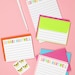 Personalized Notepad for Kids Girls Lined Writing Paper With Envelopes ...