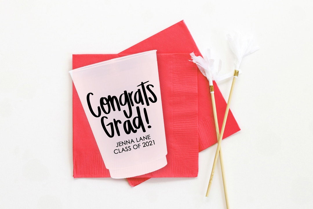 Personalized Graduation Cups Graduation Party Decorations Custom ...
