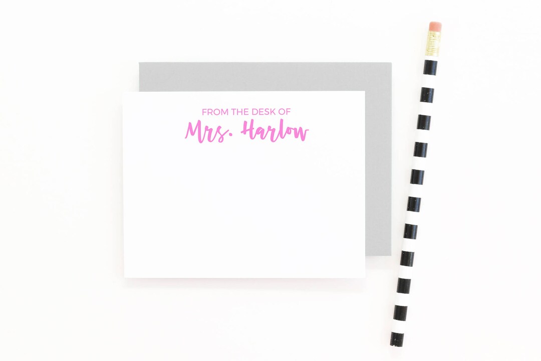 Personalized Teacher Stationary Personalized Stationery Set From the ...
