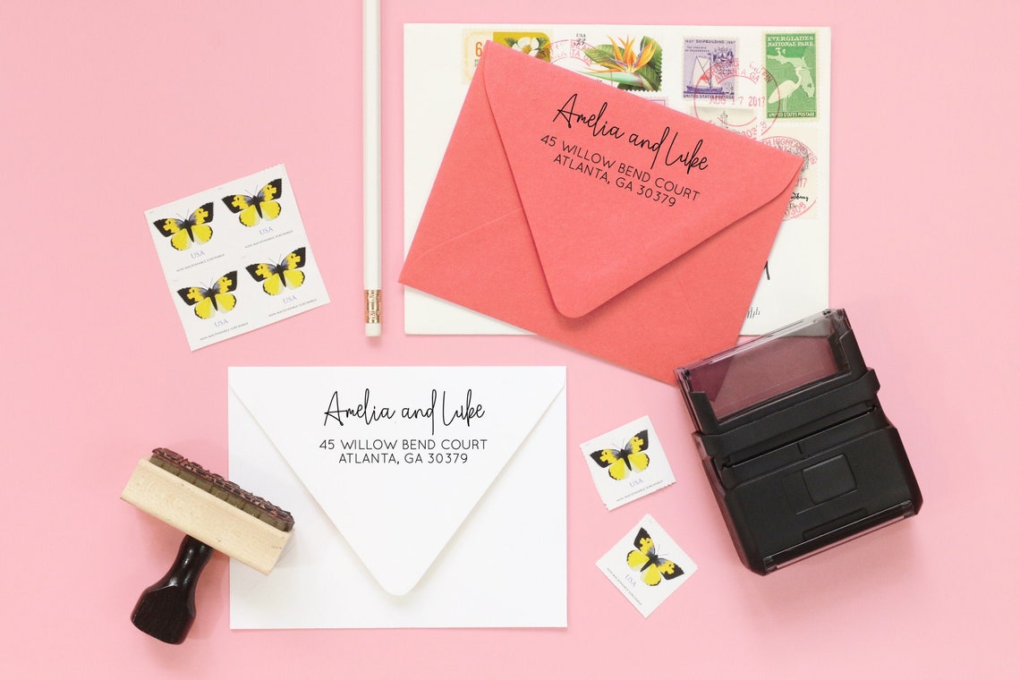 Custom Self Inking Return Address Stamp Personalized Rubber - Etsy