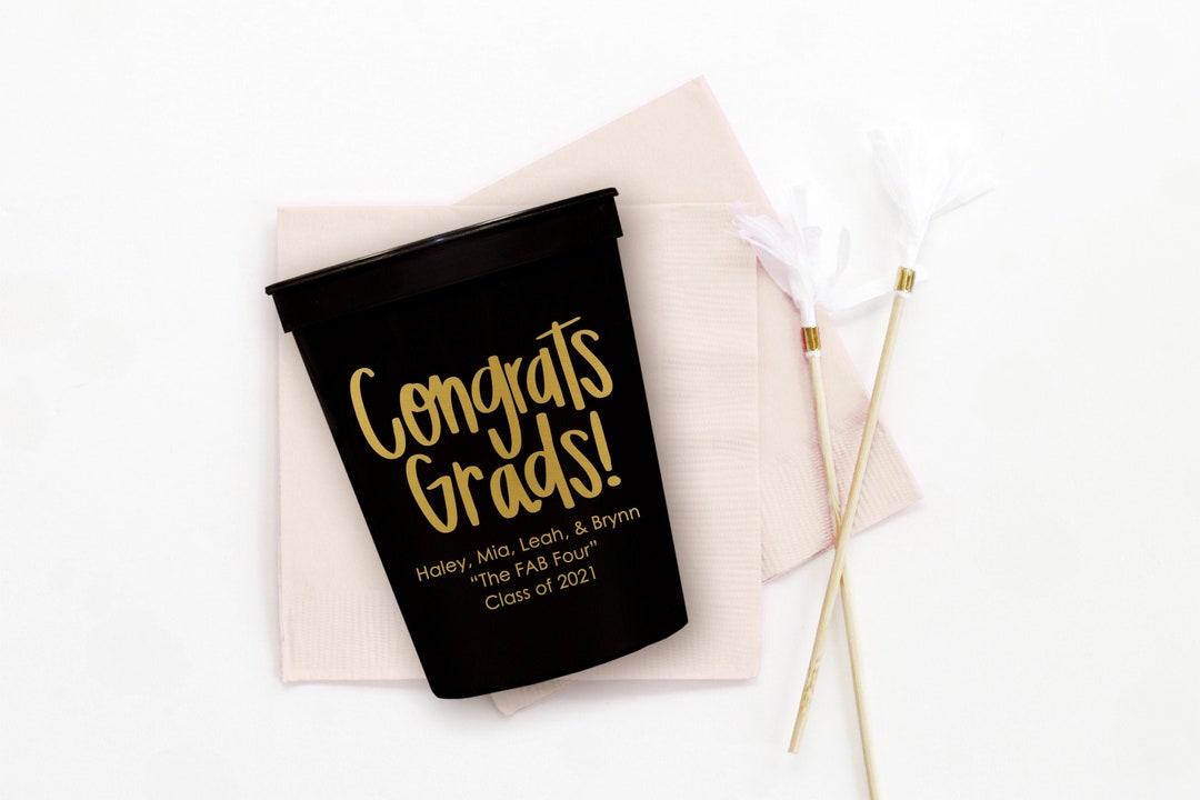 Group Graduation Cups, Friends Graduation Party Decorations, Class of ...