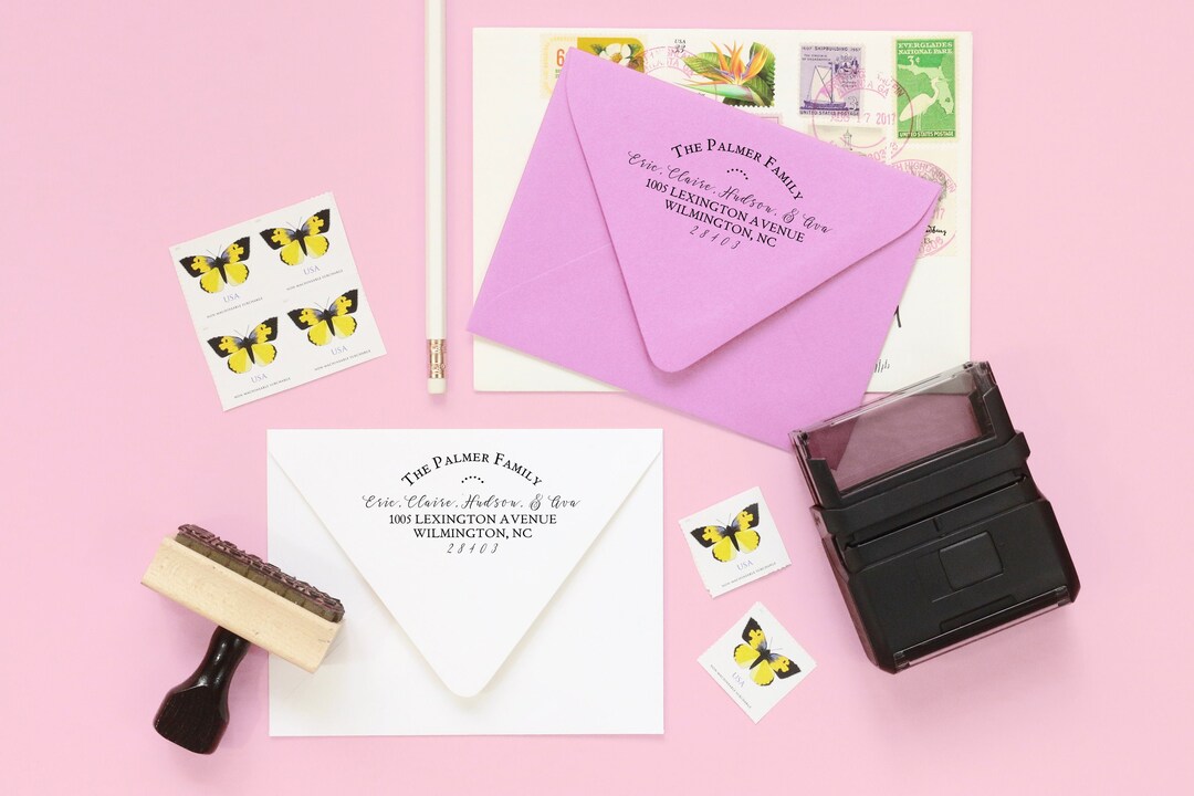 Self Inking Family Return Address Stamp - Personalized Address Stamp ...