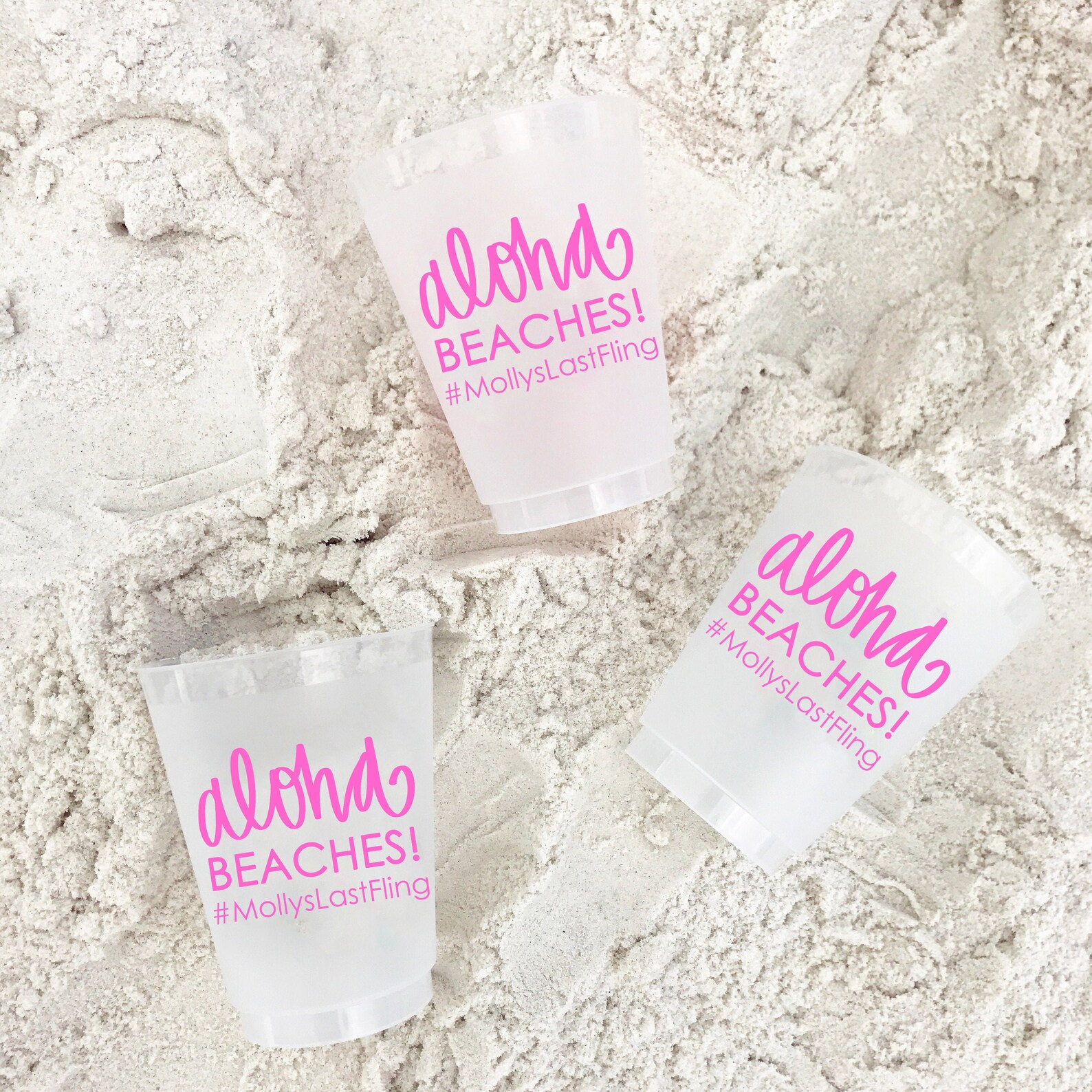 Aloha Beaches Bachelorette Party Cups: Custom Tropical Favors - Etsy