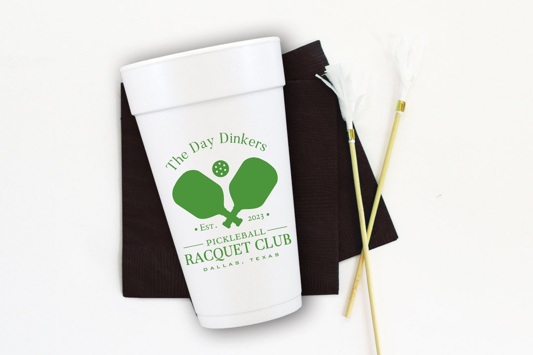 Personalized Pickleball Foam Cups - Dink and Drink - Custom Pickle Ball ...